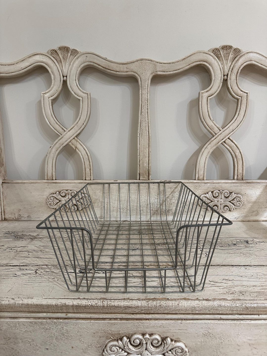 Vintage Wire Basket - Wire Paper Tray - Extra Deep - Etsy