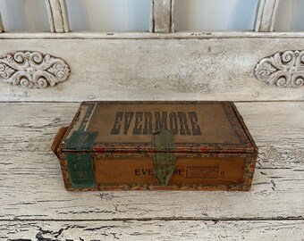 Vintage Wooden Cigar Box Rustic and Distressed Great for Display, Decor ...