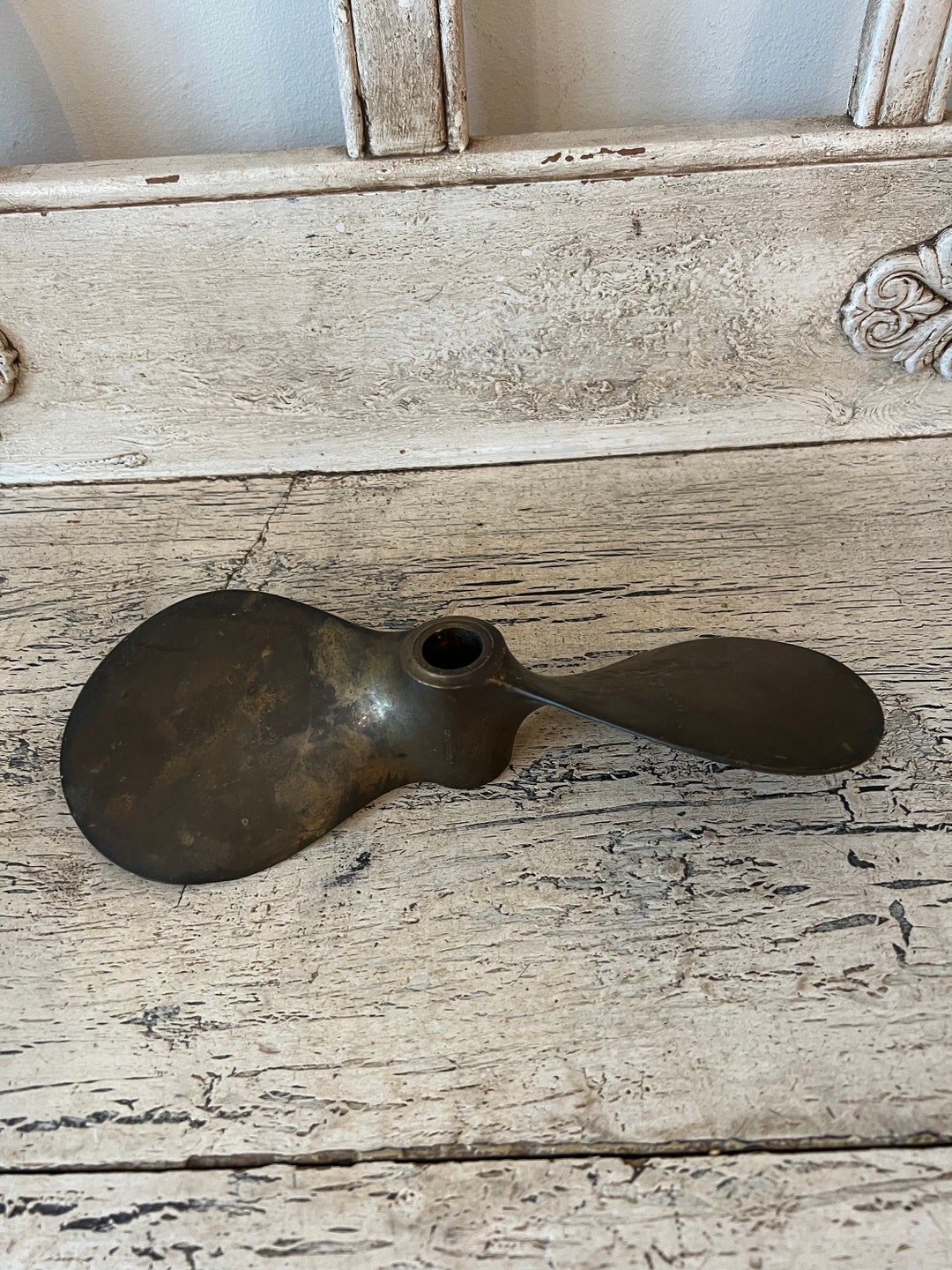 Vintage Brass Boat Propeller - Two Blade - Beautiful Patina - Rustic ...
