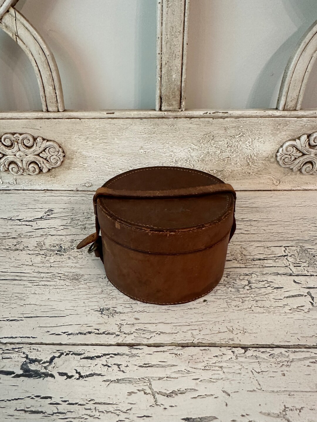 Antique Early 1900s Collar Box Leather, Monogrammed, Distressed Great ...