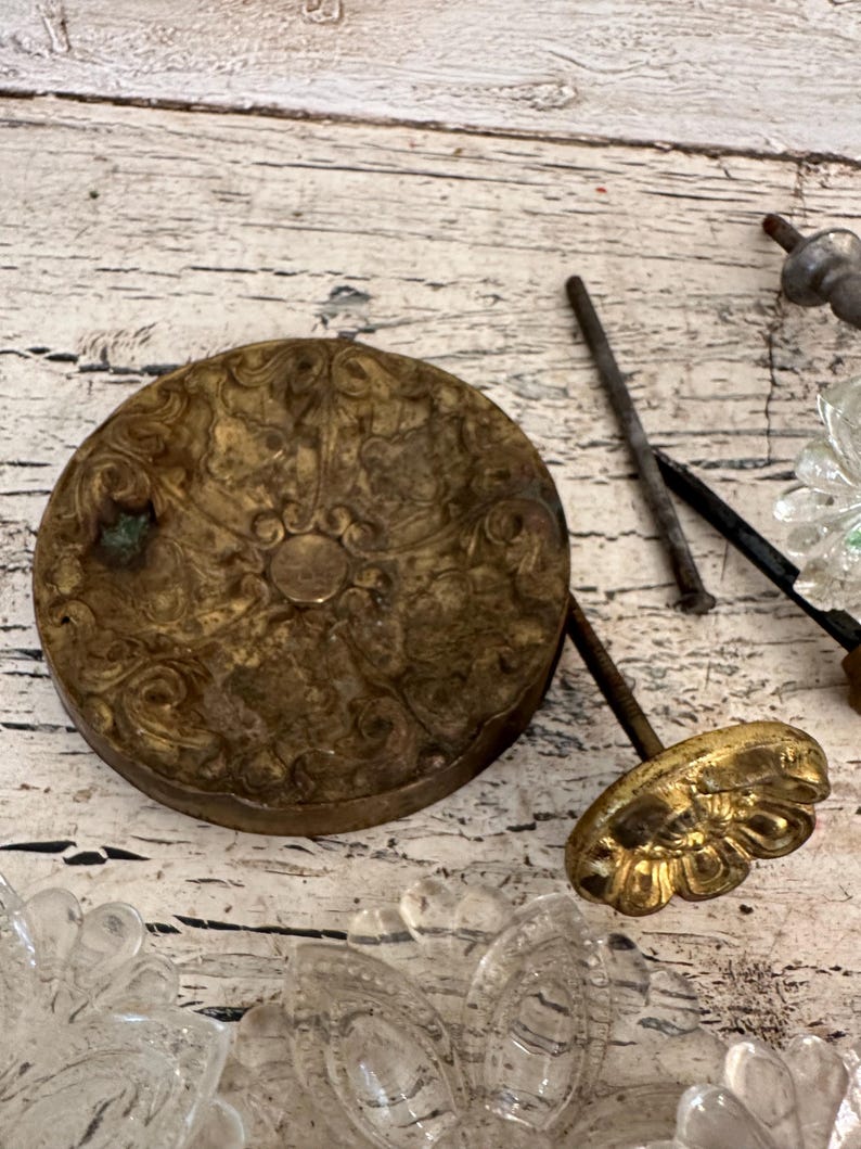 Collection of Vintage Glass Curtain Tie Backs and Knobs - Mismatched ...