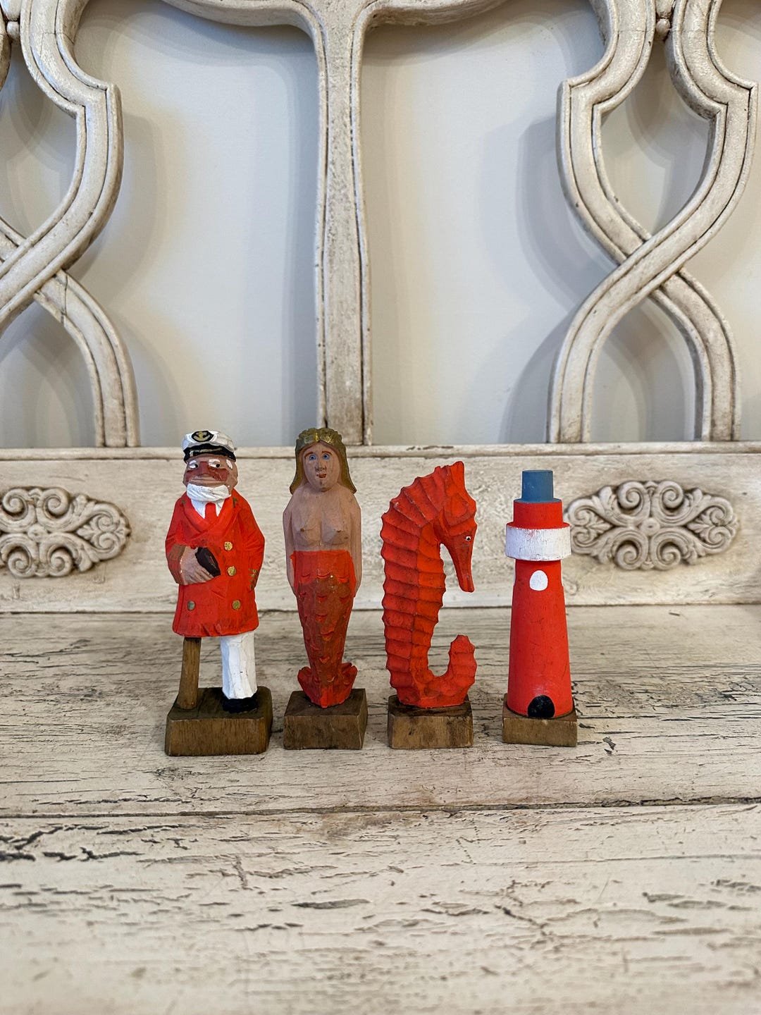 Set of Vintage Wooden Sea Captains - Small Size - 4.5 - 5 Inches ...