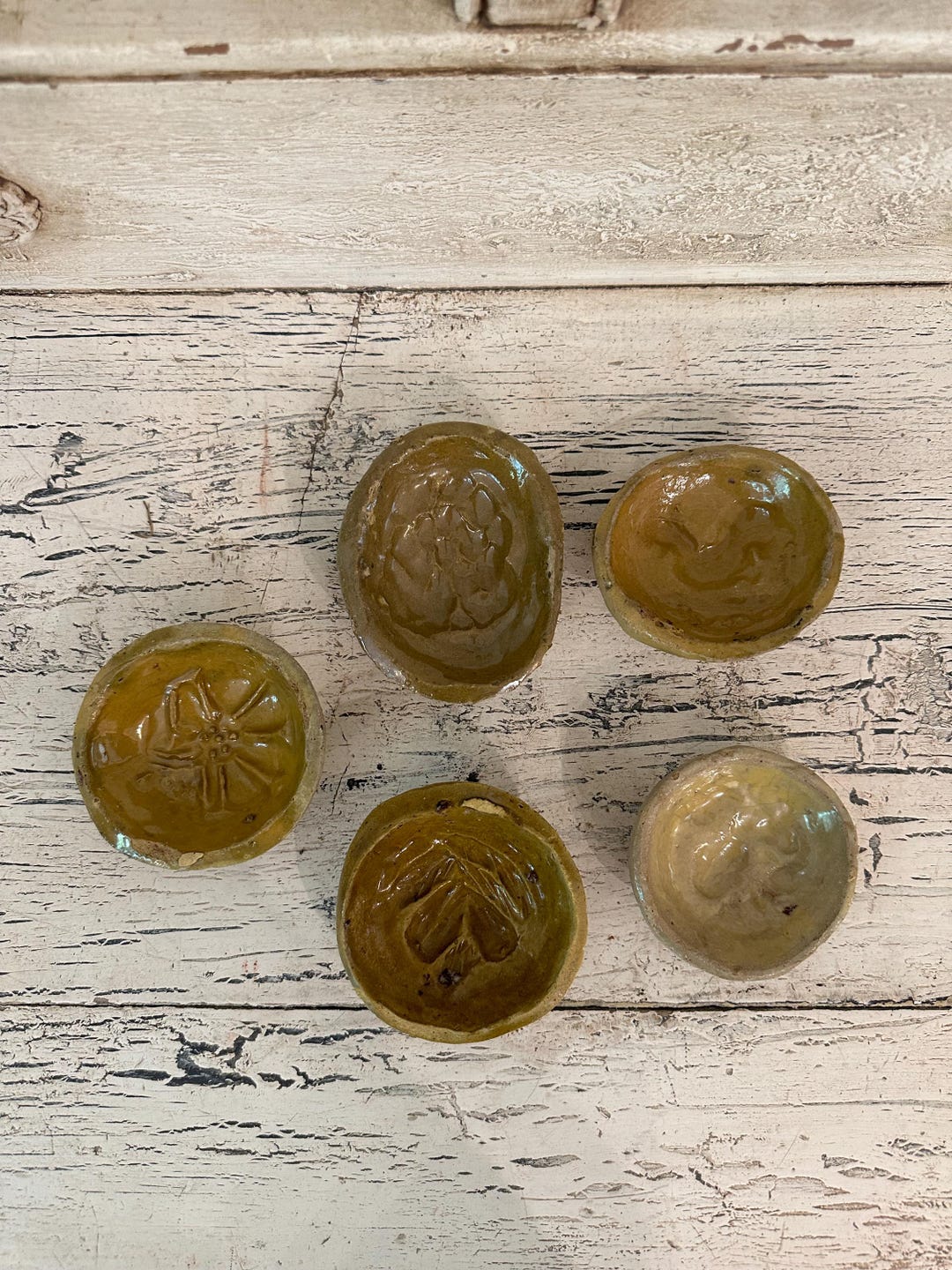 Set of Five Antique Sicilian Terra Cotta Jelly Molds - Italian Quince ...