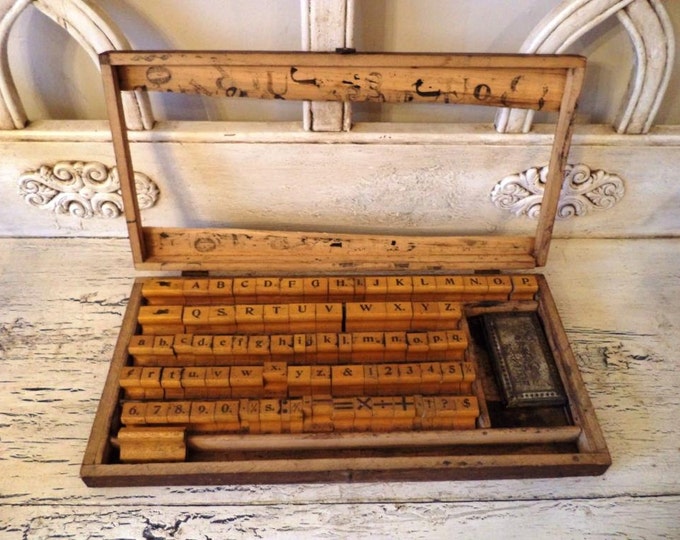 Vintage Rubber Stamp Set Complete Alphabet - Etsy