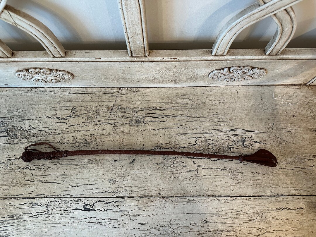 Vintage Riding Crop Rustic Leather Equestrian Decor Distressed - Etsy