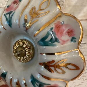 Vintage Ceramic Curtain Tie Backs Set of 6 Pretty, Hand Painted, Pink ...