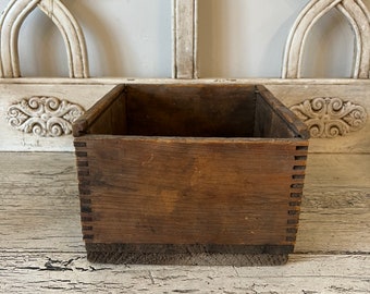 Small Antique Wooden Box - Etsy