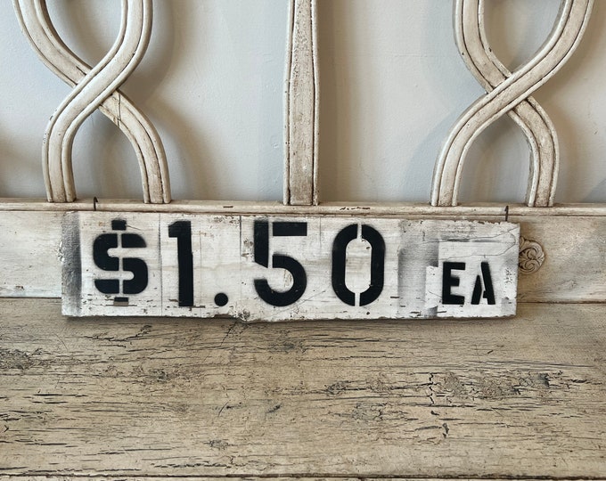 Vintage Farm Stand Sign - Price Sign, Double Sided - Authentic ...