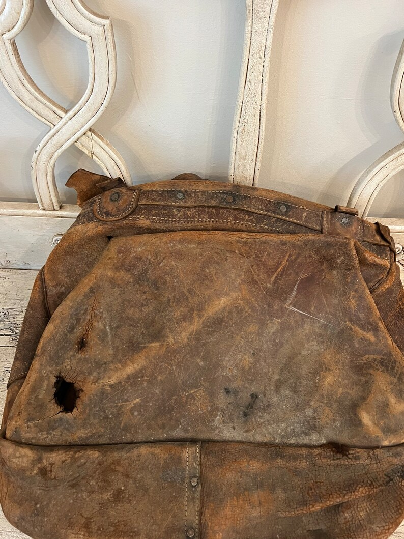 Antique Leather US Mail Bag Distressed Leather 1800s - Etsy