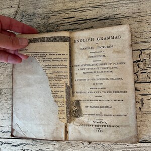 Antique English Book - English Grammar in Familiar Lectures, 1845 ...