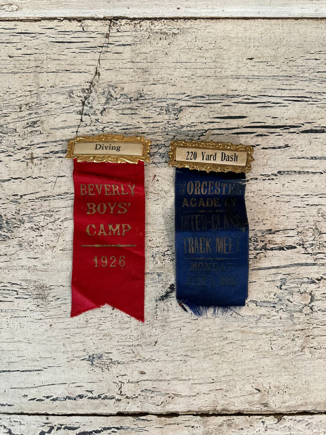 Two Antique 1920s Prize Ribbons Tattered and Distressed - Etsy