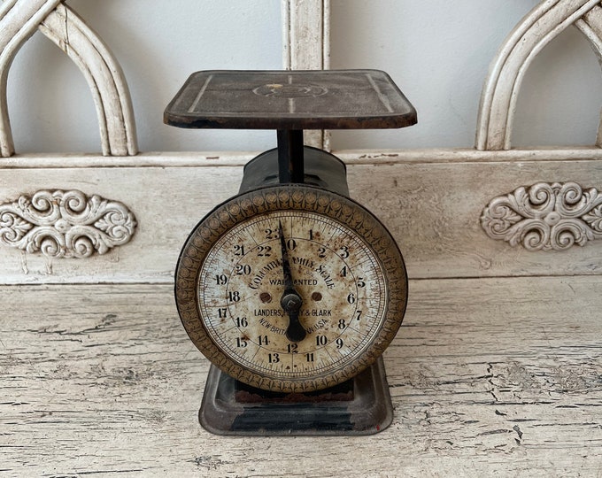 Vintage Kitchen Scale - Rustic Rusty Black and Brown - Etsy