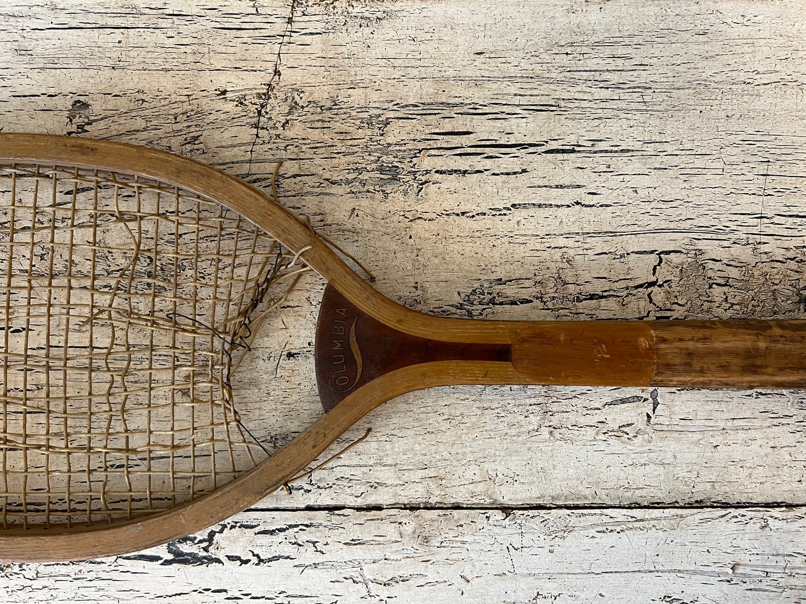 Antique Wooden Tennis Racket Beautiful 1920s Wright & - Etsy