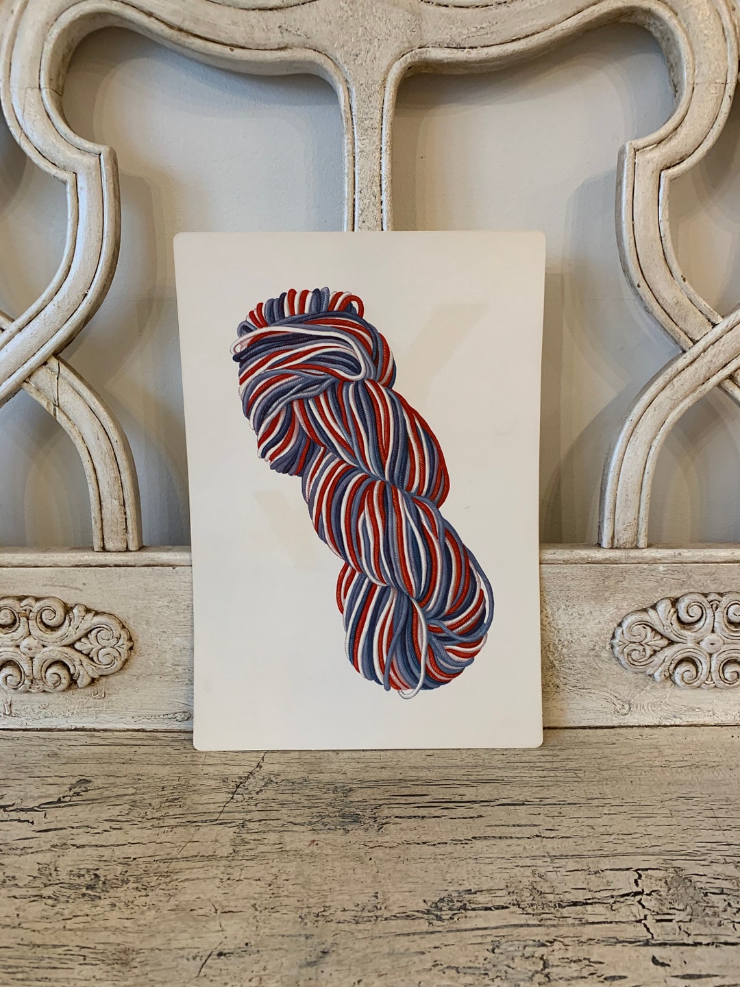 Vintage Alphabet Flash Card - Letter Y Yarn - Picture Flash Card ...