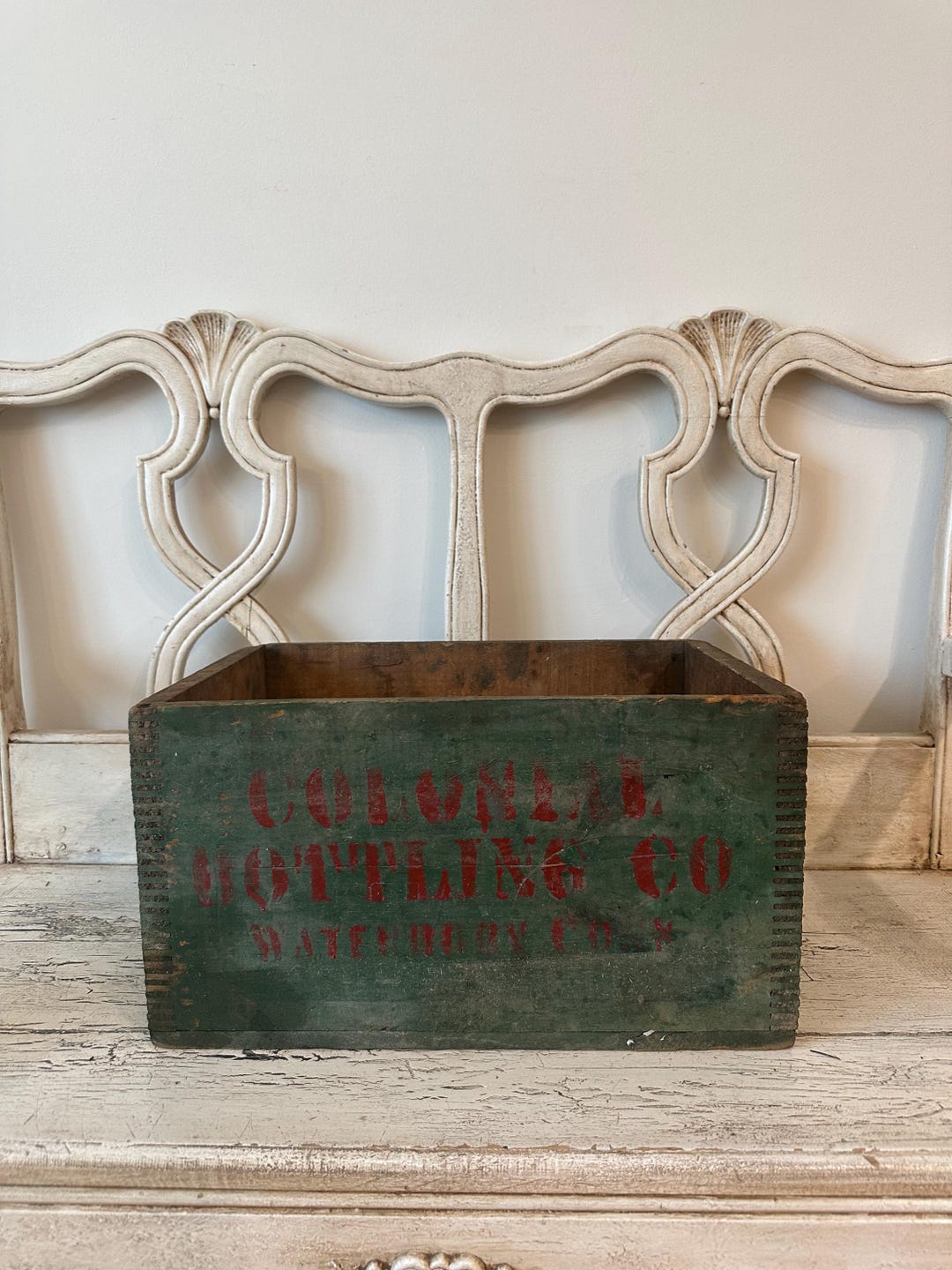 Vintage Rustic Wooden Crate - Colonial Bottling Co. Waterbury, CT ...