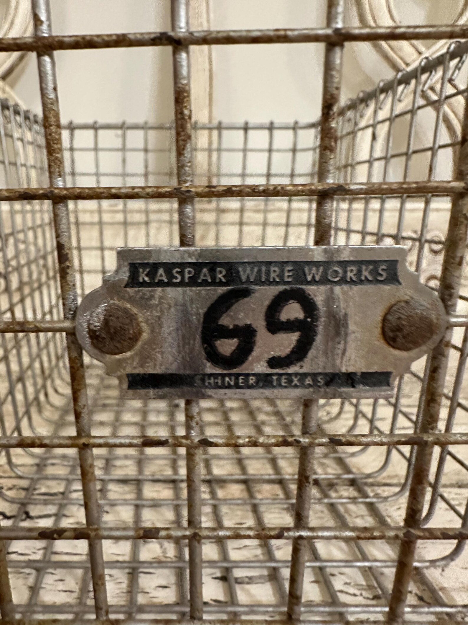 Vintage Wire Locker Basket - Locker Number 69 - Rustic and Rusty - Etsy