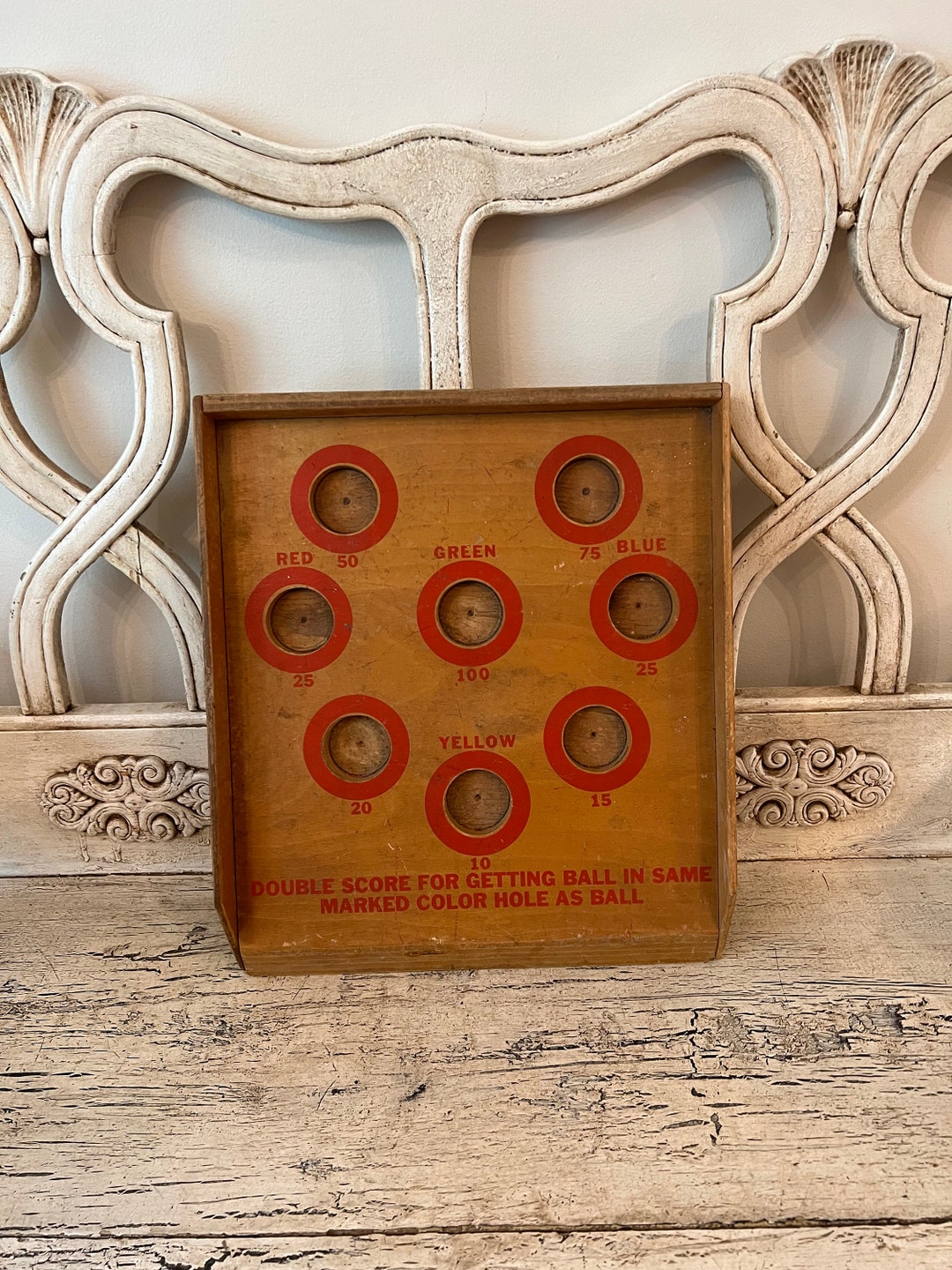 Vintage Skill Ball Game Rustic Wooden Carnival Party Game - Etsy