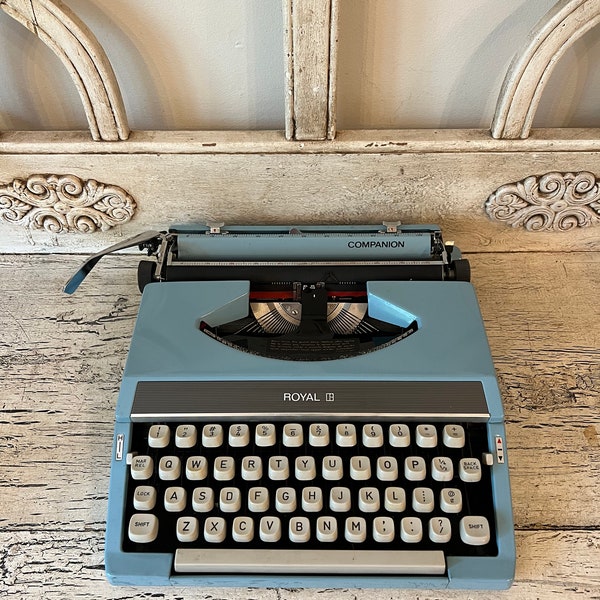 Blue Typewriter - Etsy