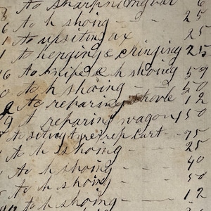 Antique Ledger - 1860's - Black Smith's Ledger - Civil War Era ...