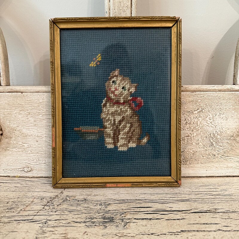 Cat Needlepoint - Etsy