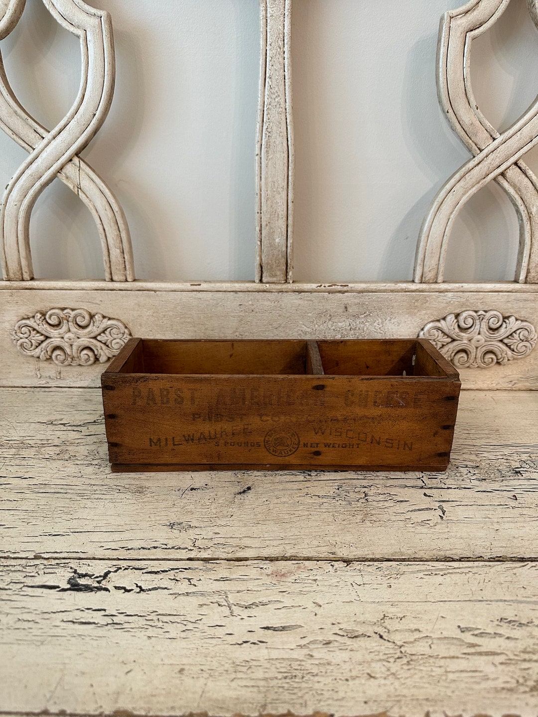 Skinny Rustic Wood Cream Cheese Box - Pabst - Divided - Etsy