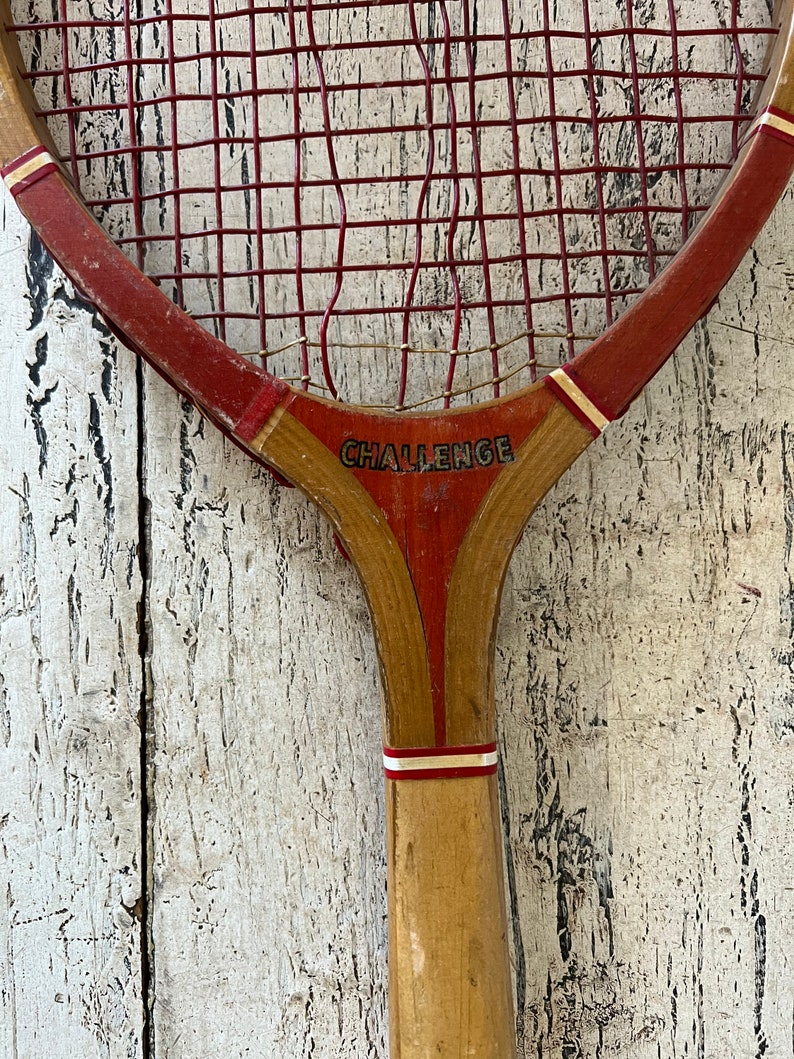 Antique Wooden Tennis Racket Beautiful 1920s Wards - Etsy