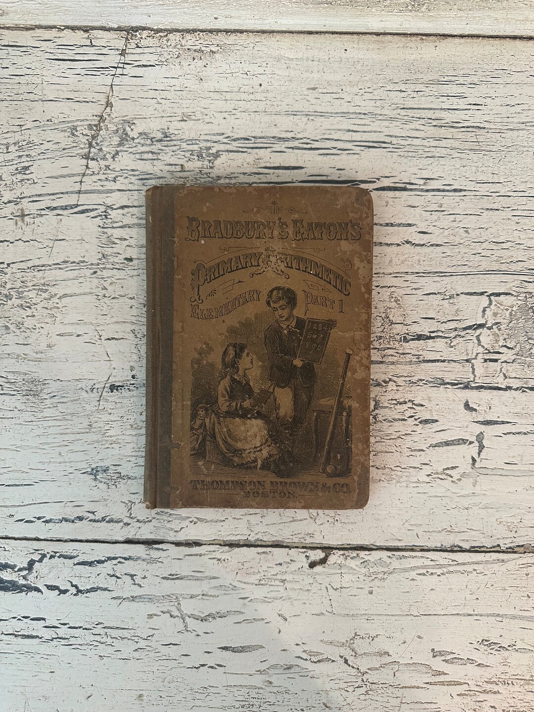 Antique School Math Book Bradbury's Eaton's Primary Arithmetic 1877 ...
