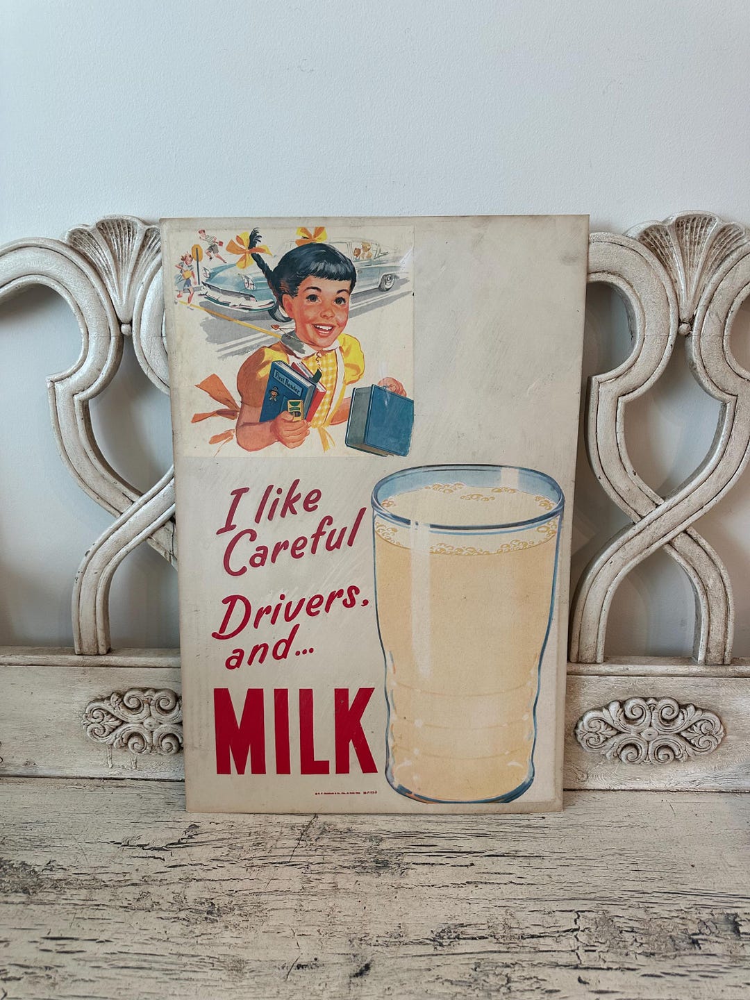 Vintage Grocery Store Advertising Poster - Vintage Milk Sign ...