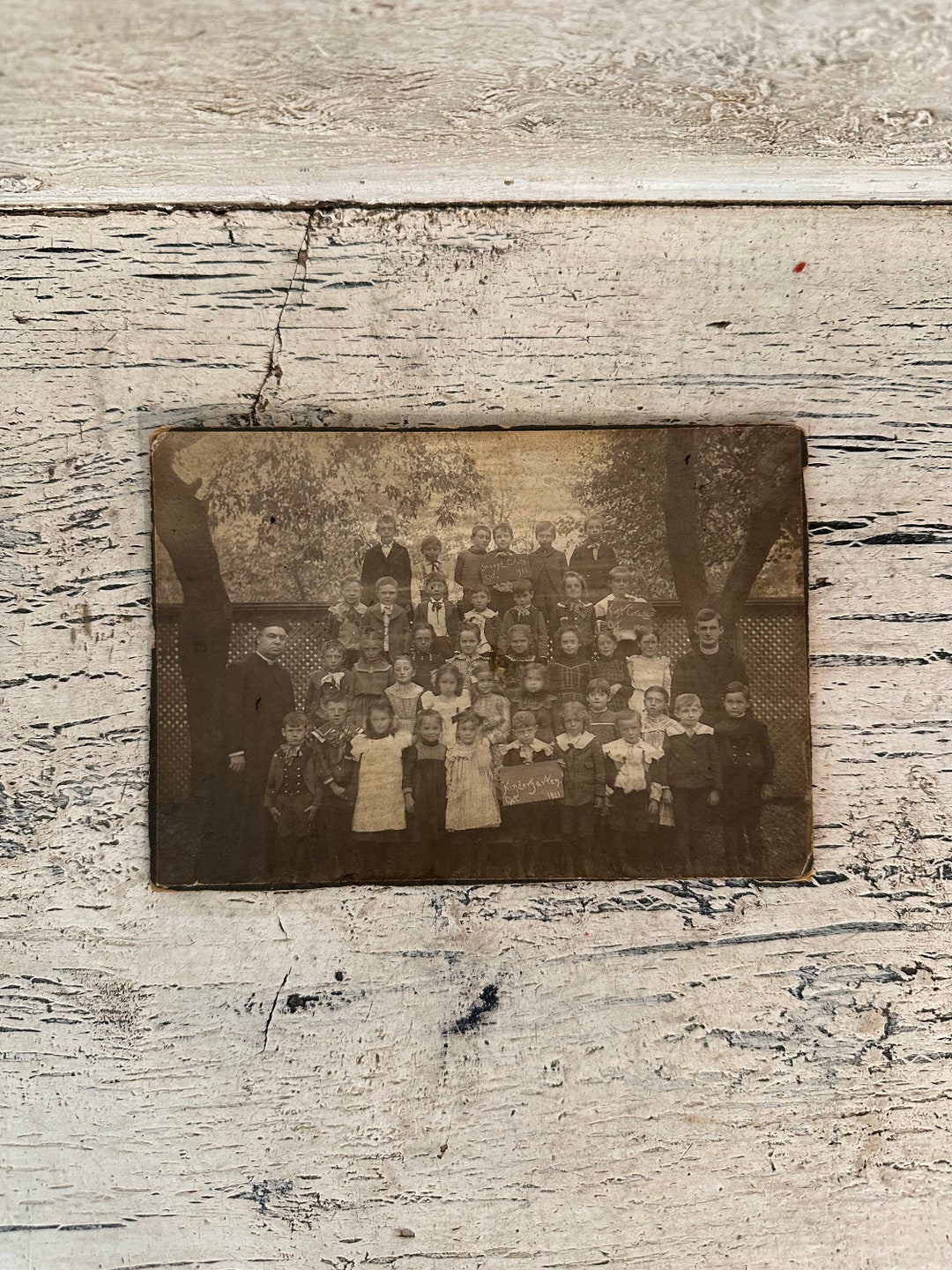Antique Group Class Photo - Kindergarten 1901 - Etsy