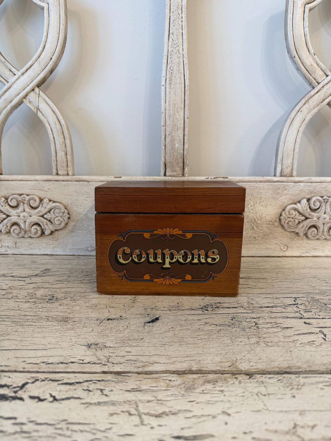 Vintage Wooden Coupon Box - Etsy