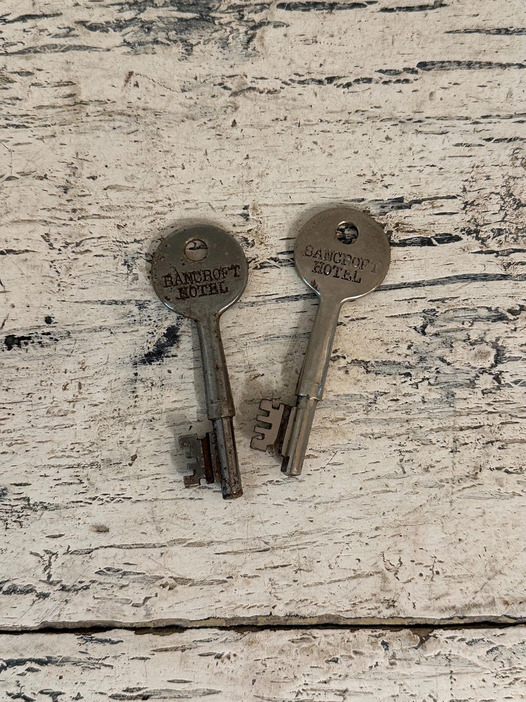 Two Vintage Hotel Keys Bancroft Hotel - Etsy