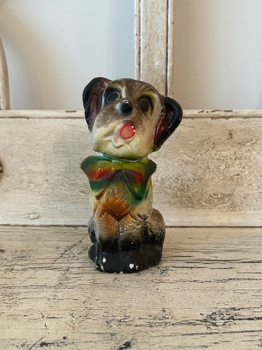 Vintage Chalkware Dog - Retro Carnival Prize - Sweet Nursery Decor - Etsy