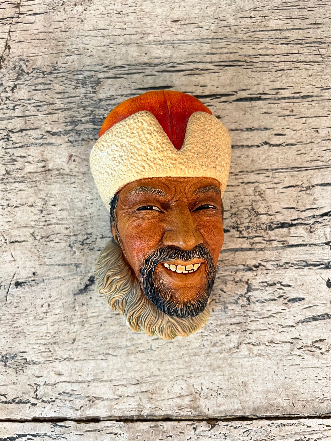 Vintage Bossons Chalkware Head Himalayan, 1960 Kitschy Cabin or Cottage ...