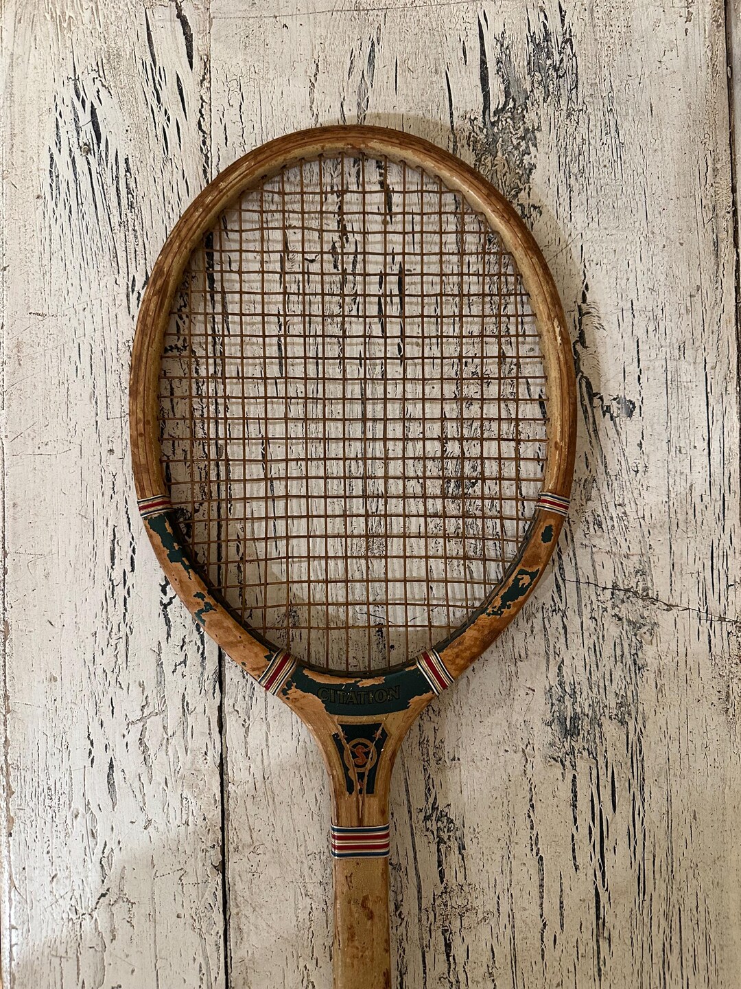Vintage Wooden Tennis Racket Distressed, Rustic Racket for Decor - Etsy
