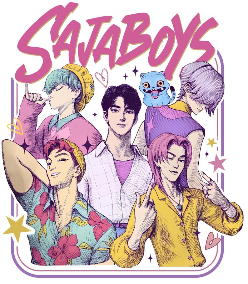 K-pop Demon Hunters Art Poster - Saja Boys - Etsy