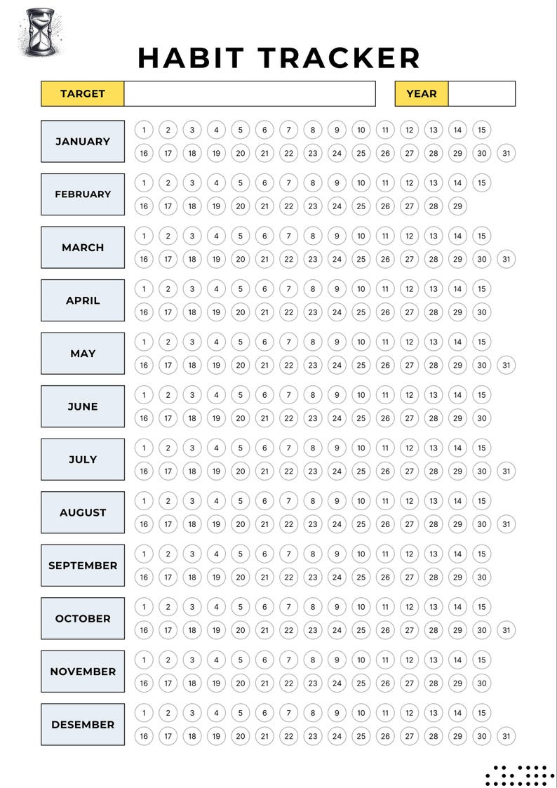 Printable Habit Tracker | Digital Planner | Daily & Weekly Routine ...