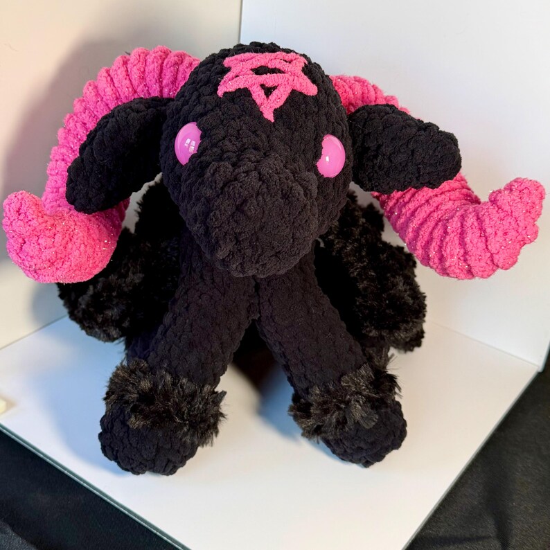 Baphomet Plushie | Cute Creepy Crochet Demon | Pastel Goth Amigurumi ...