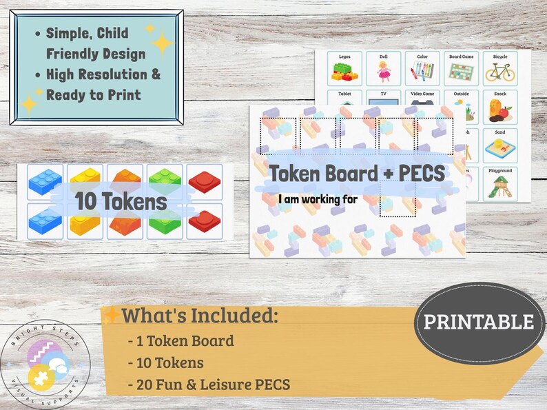 LEGOS - Token Board + Tokens + PECS - Printable - Visual Supports ...