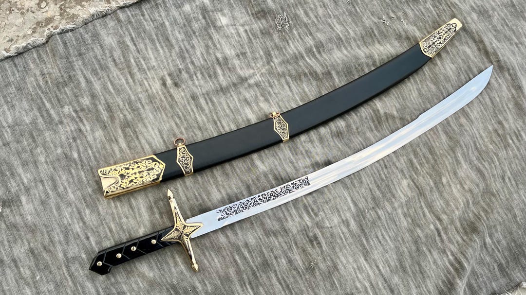 Handmade Karabela Sword, Ottoman Sword With Leather Sheath Gift for Him ...
