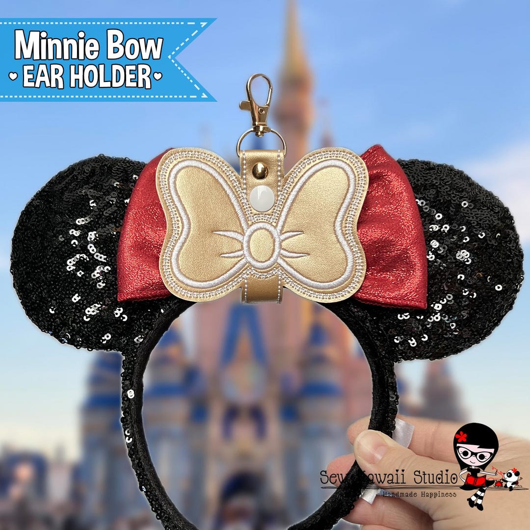 Mickey Ears Holder Mickey Ear Saver Minnie Bow Ear Clip Keychain Ear ...
