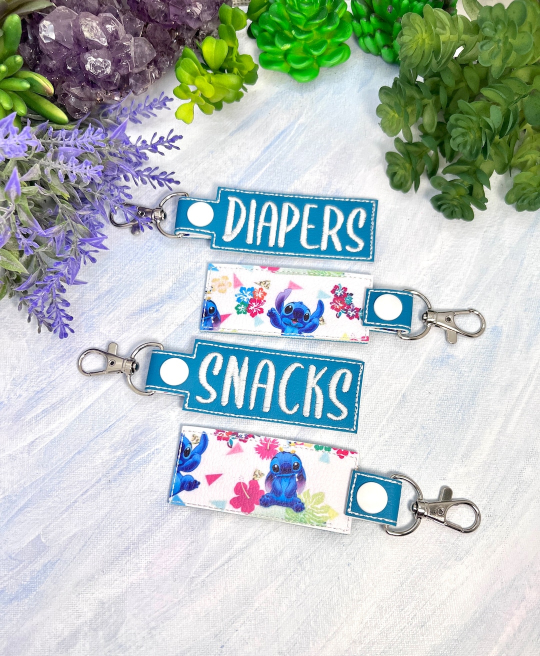 Stitch Diaper Bag Tags Pouch Labels Diaper Bag Organization Labels Teal ...