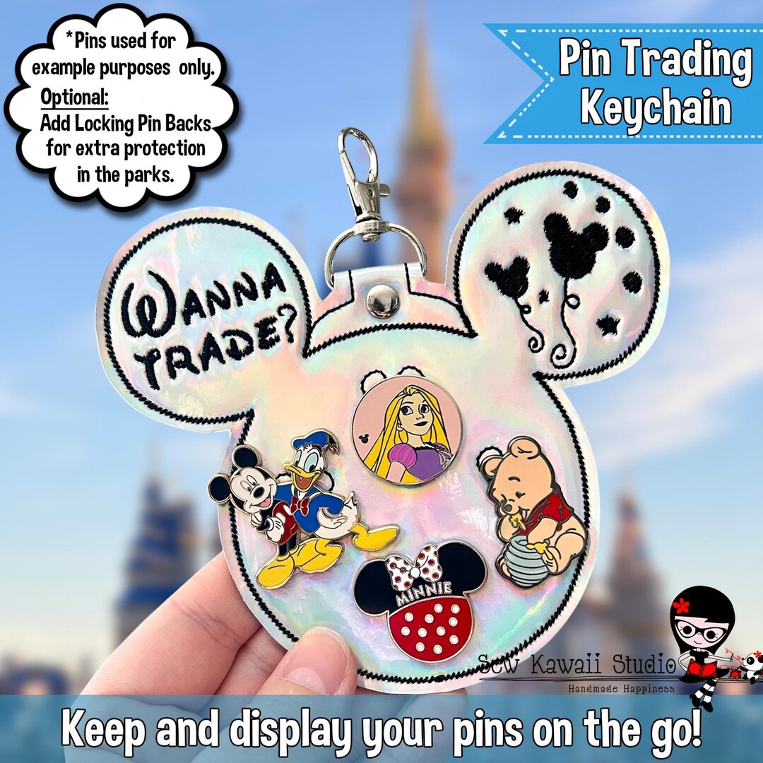 Pin Trading Keychain Pin Trading Display Pin Trader Lanyard Accessory ...