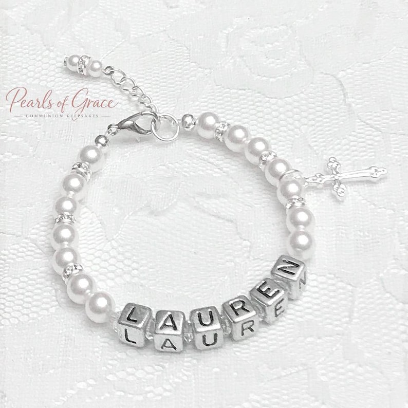 First Communion Gift for Girls, Holy Communion Jewelry, Personalized ...
