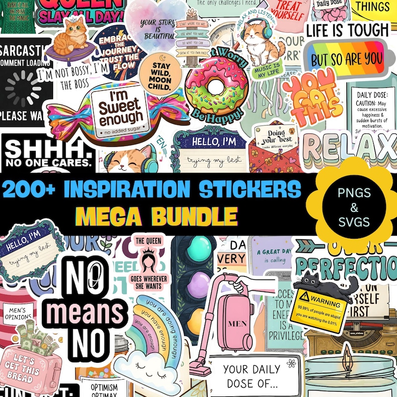 Inspirational Quotes Stickers - Etsy