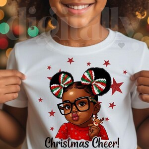 Cute African American Christmas Png , Melanin Christmas Png, Black ...