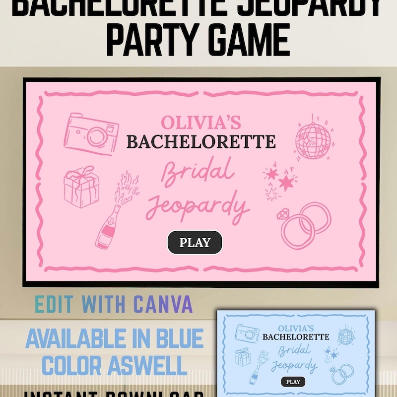 Birthday Jeopardy Canva - Etsy