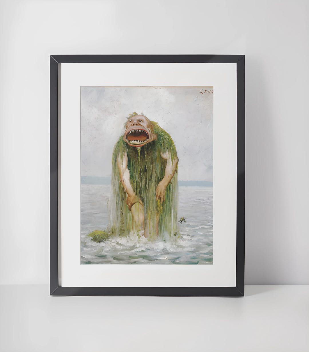 Norwegian Famous Illustrator Theodor Kittelsen (1857-1914) Sea Monster ...