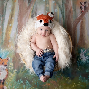 Fox Hat, Animal Hat, Halloween Hat, Forest Critters Hat - (fits Babies ...