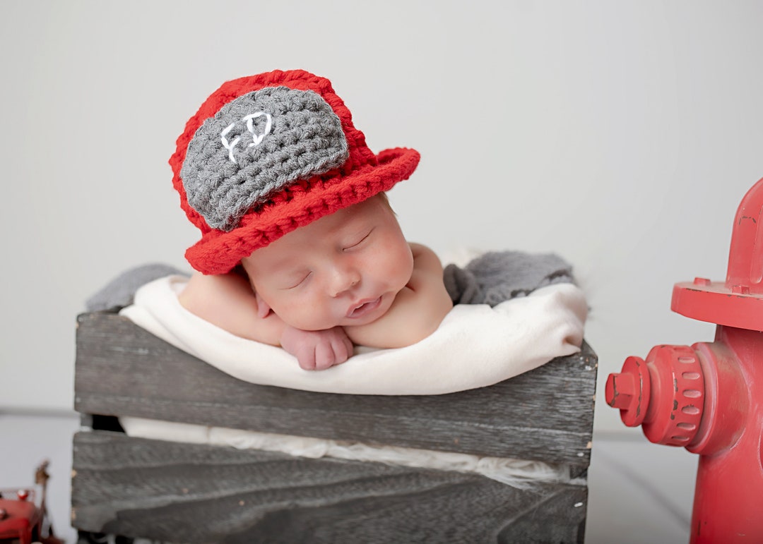 Fireman Hat/halloween Hat newborn and Infant Size - Etsy