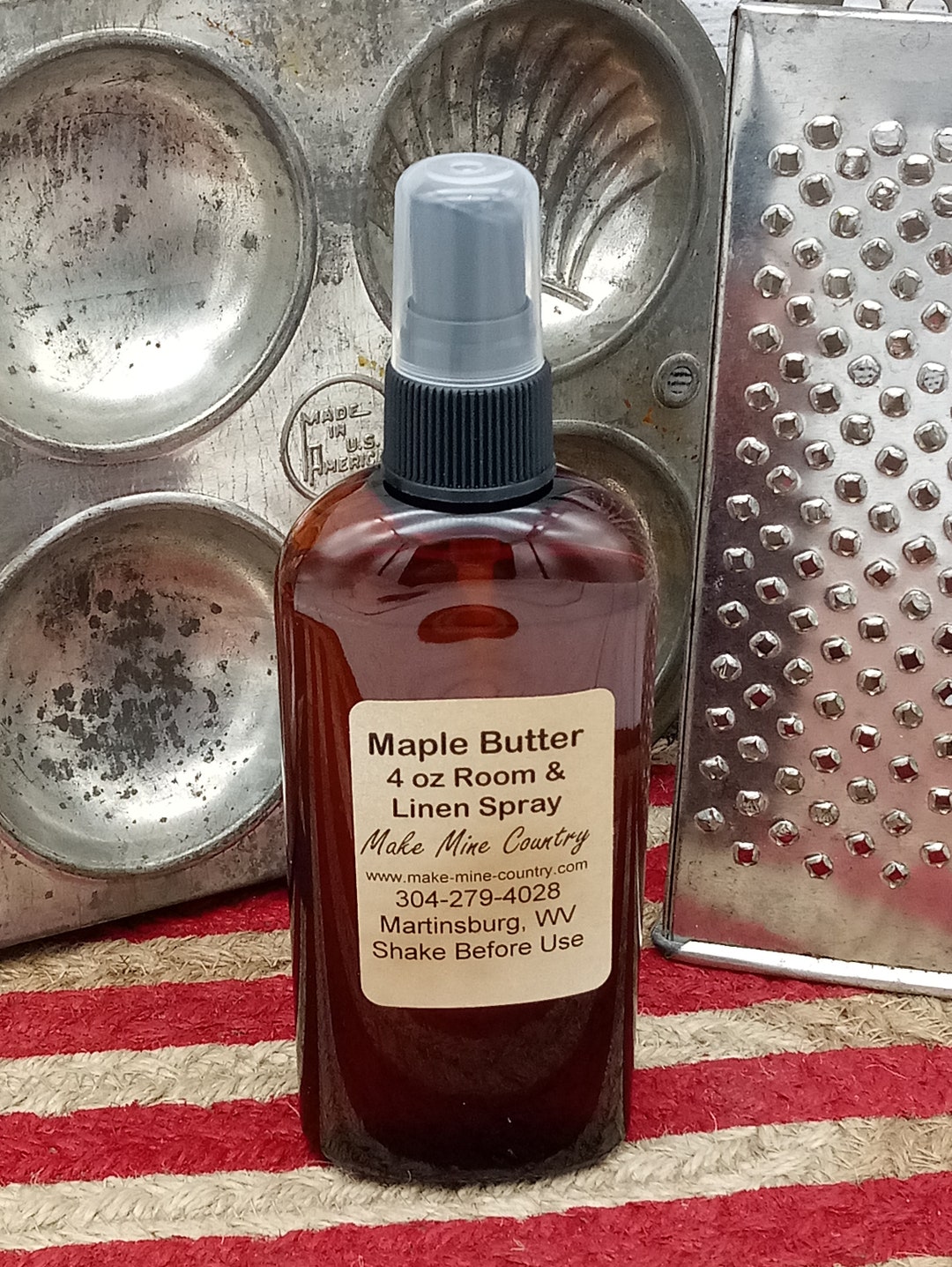 Maple Butter 4oz Bottle Scented Room and Linen Spray, Bathroom, Bedroom ...